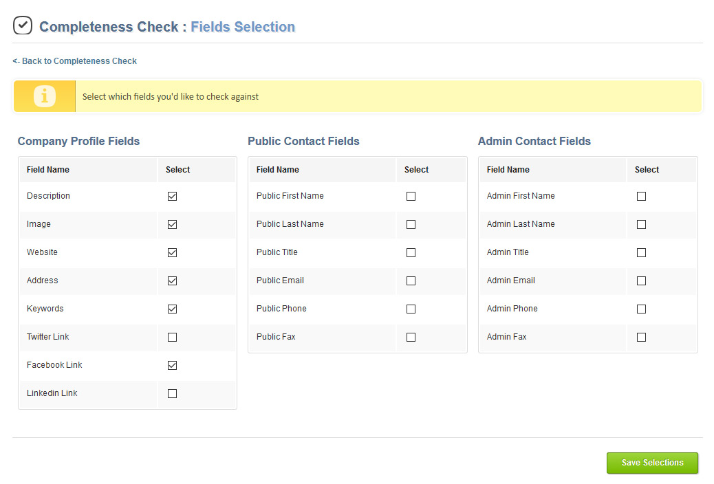 New! Automated Profile Checking